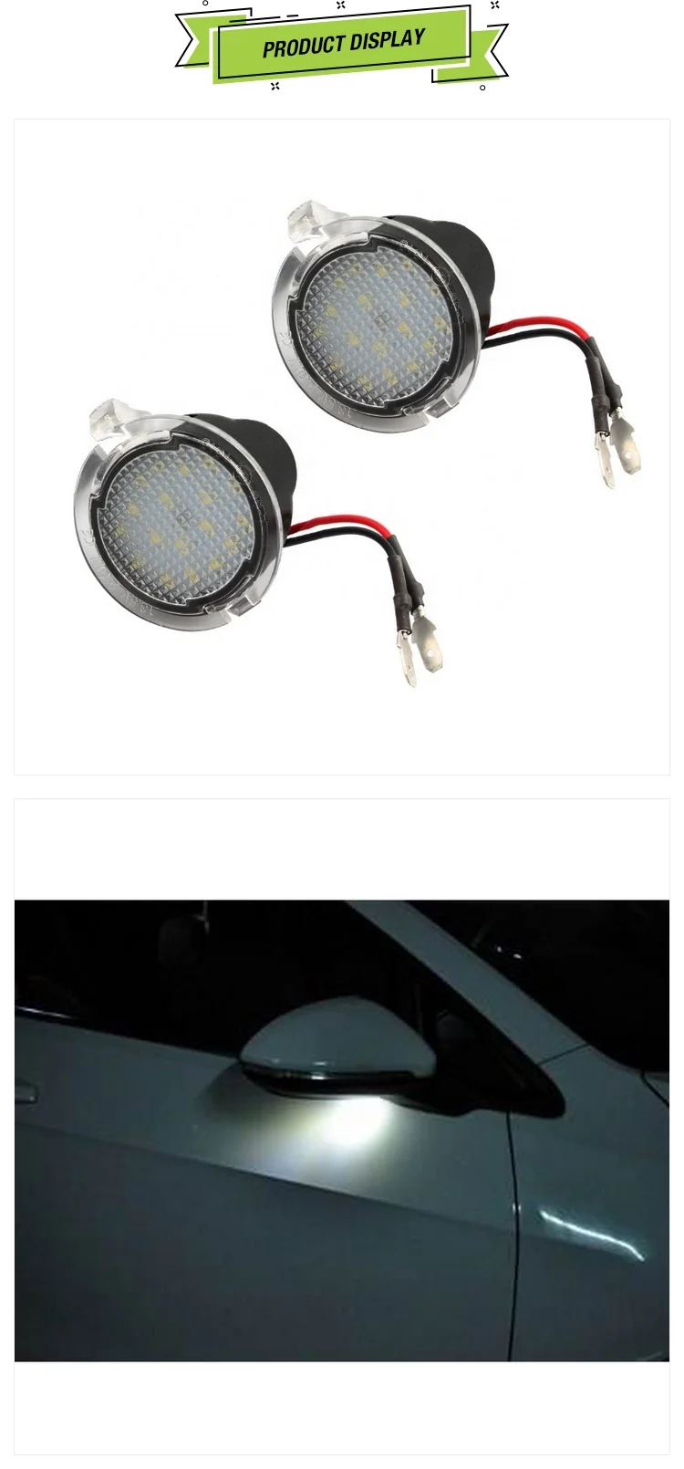 Car Styling Led Puddle Light Side Under Mirror Lamps For Ford Fusion ...