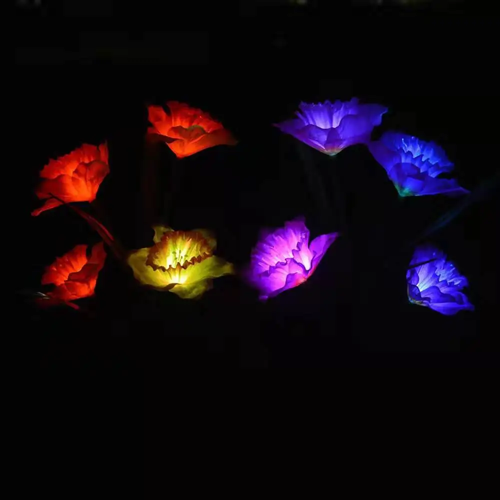 Solar Flower Lights Outdoor Waterproof Led Flowers For Garden Path ...