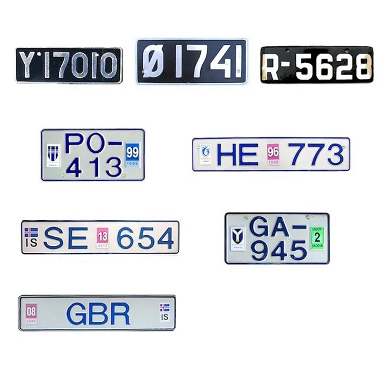 High Quality Cheap Custom Design Iceland Souvenir License Plate
