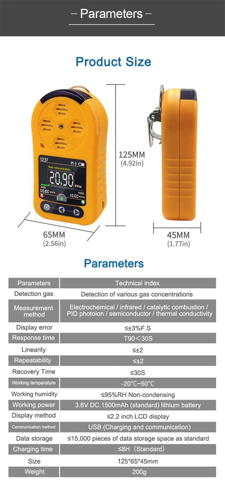 Portable Nitrogen Dioxide No2 Gas Leak Detector Analyzer Sensor With ...