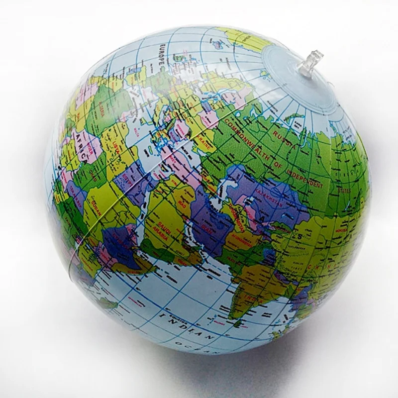 Wholesale PVC Inflatable Earth Globe Beach Ball - 16 Inch