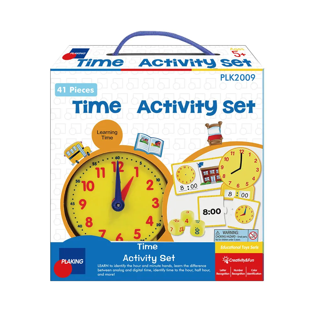 Time Activity Set,Early Educational Kit,Homeschool,Analog Clock,Tactile ...