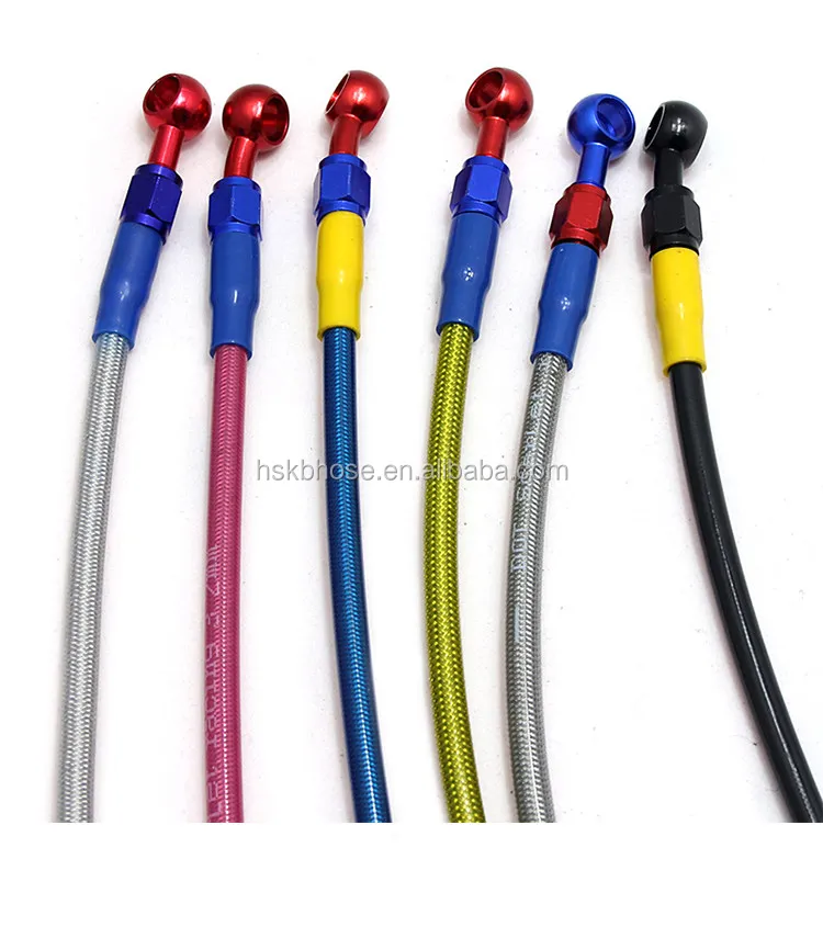 SAE J1401 1/8 Flexible Pre-Made Braided Brake Lines Hose
