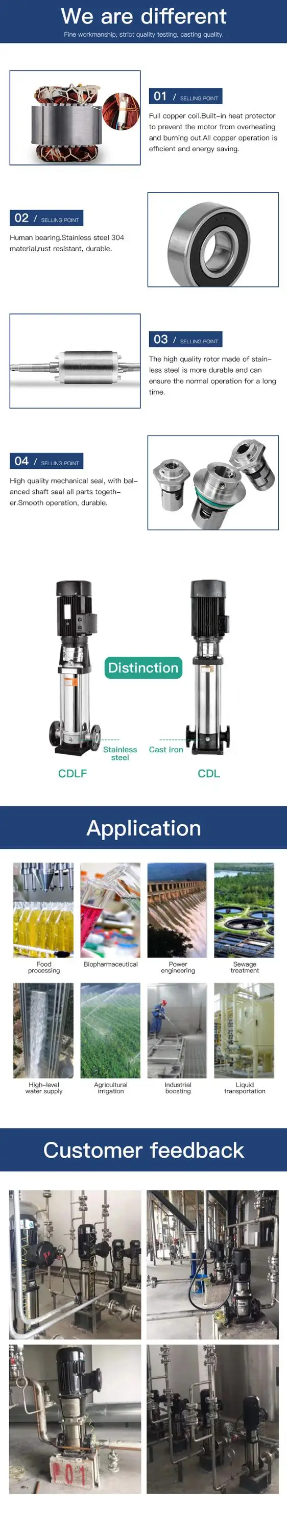 Cnp Cdlf Series Vertical Multistage Centrifugal Pumps Cnp Booster Pump ...