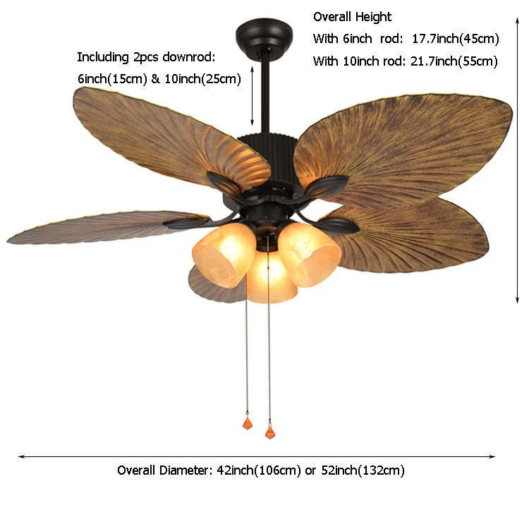 Vintage Vec Homestead Retro Luxury Living Room Acrylic 5 Bronze Palm ...