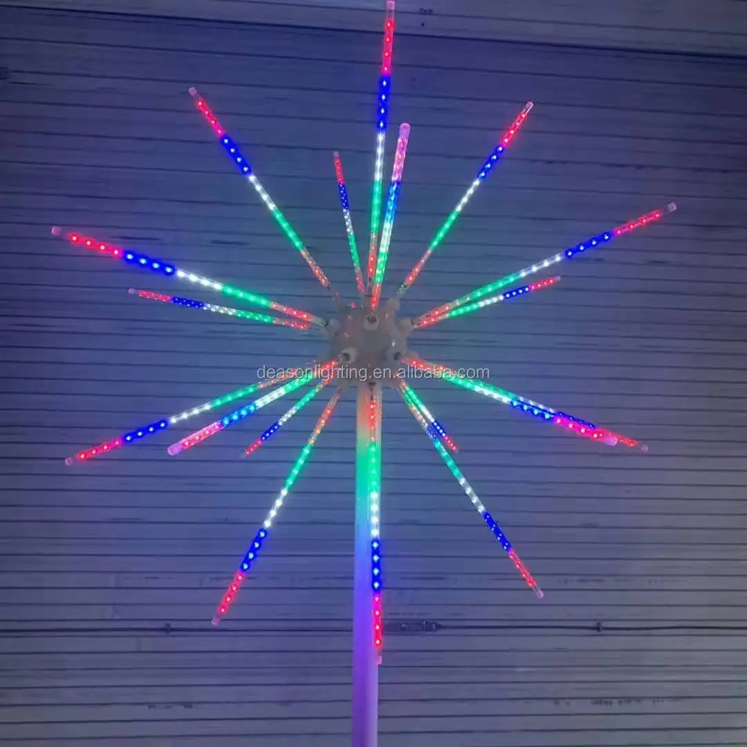 Color Changing Digital LED Meteor Rain Light Fireworks Garland