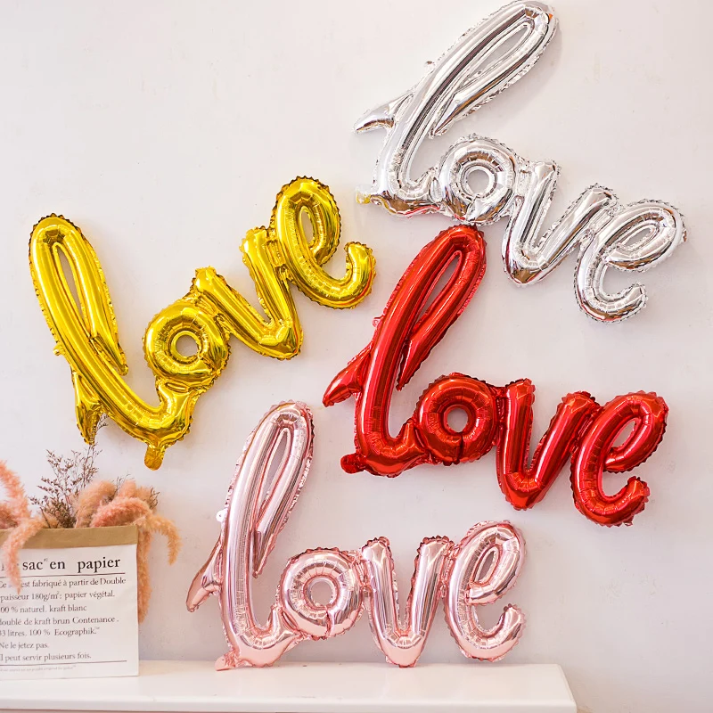 Letter Balloons Love Foil Balloons Wedding Decoration Ballons Romantic ...