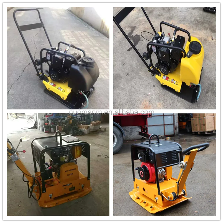Electric gasoline diesel power vibratory plate compactor c90 machine ...