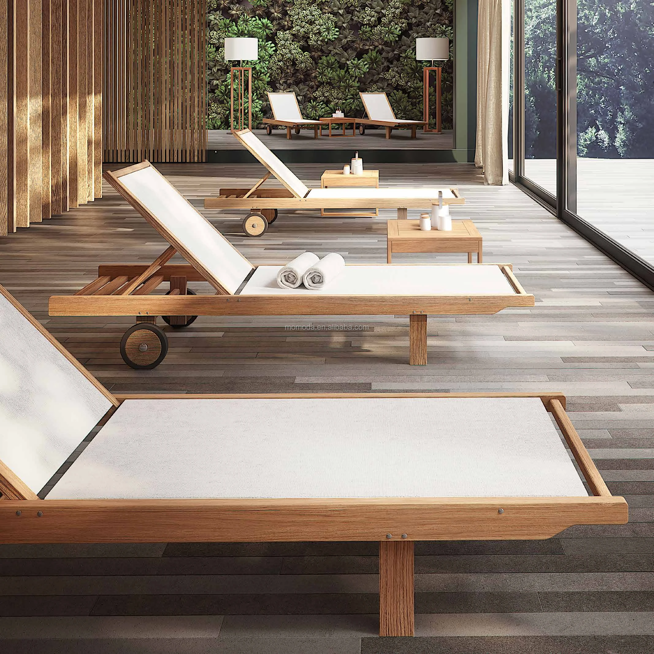 Outdoor Teak Wood Daybed - Perfect for Poolside Relaxation