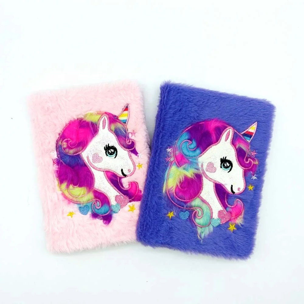 Fuzzy Fluffy Cute Kids unicorn Notebook Diary Journal| Alibaba.com