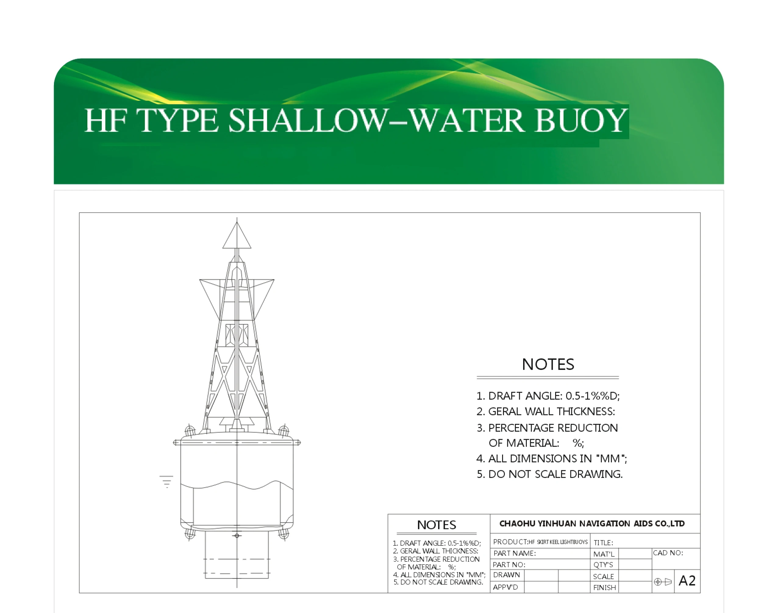 Navigation Mark Buoy with Solar Light - High Quality
