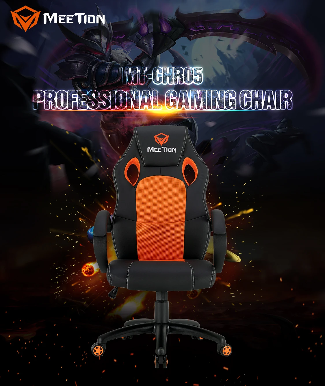 Meetion CHR05 Gaming Chair - Stylish & Adjustable Seating