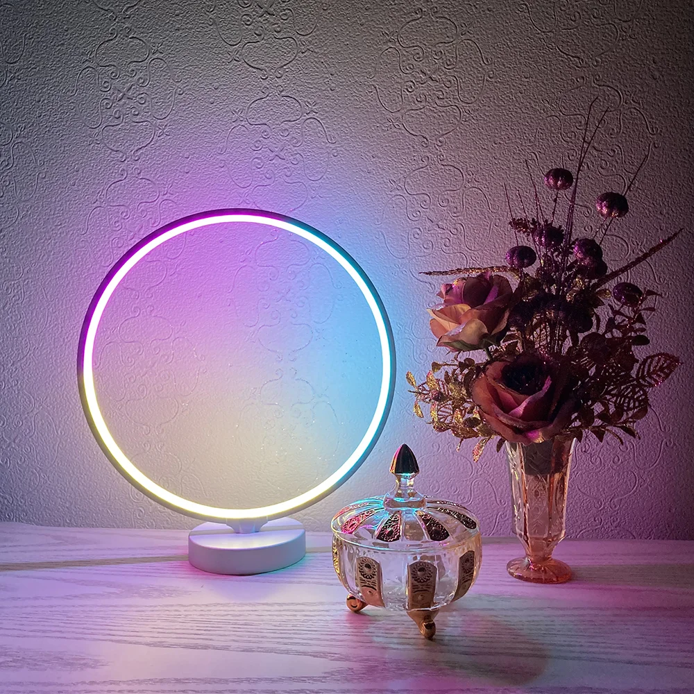 Circle Lamp Led Luxury Modern Table Mood Lamp 2020 New Idea Dimmable ...