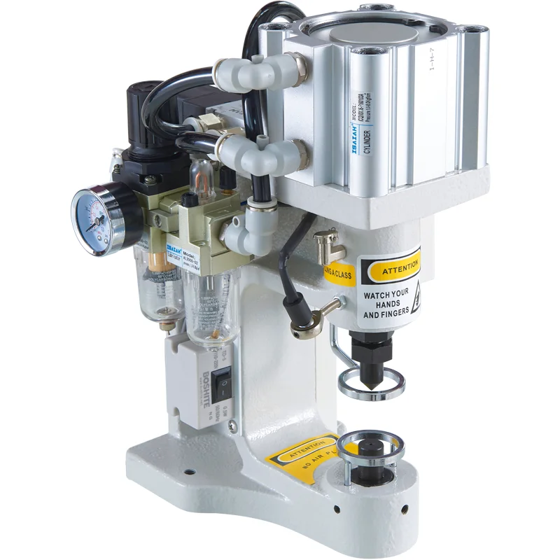 New Design Laser Position Type Pneumatic Snap Button Making Machine ...