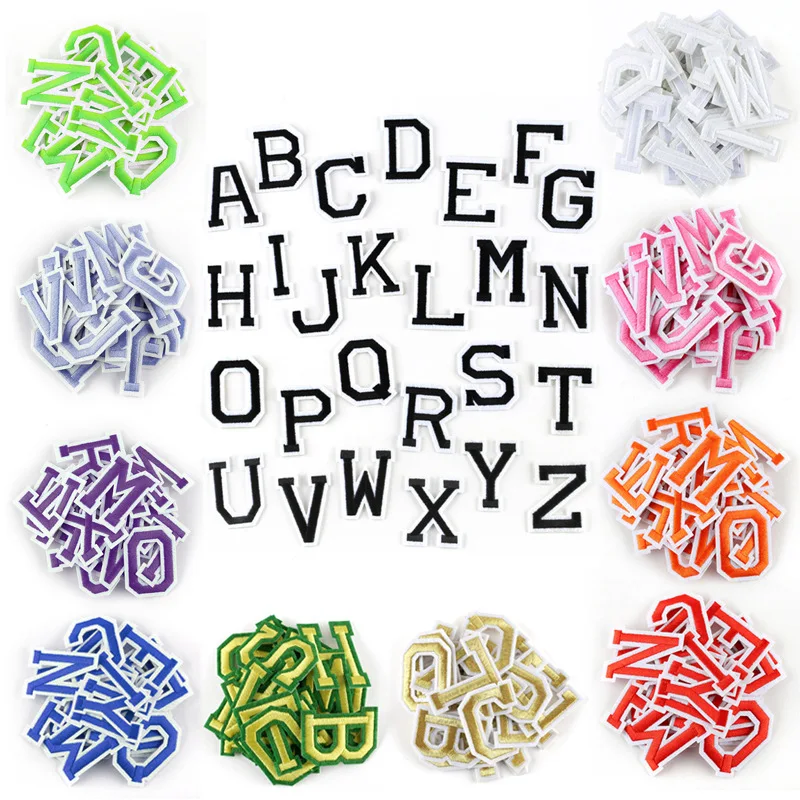 Sew On 3d Embroidered Alphabet Patches 2 Inch A-z Letter Mulit-color ...