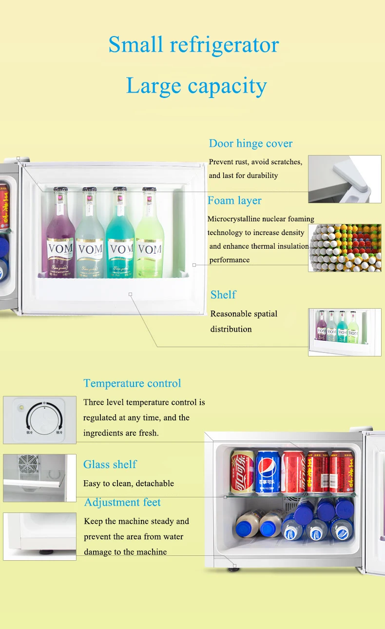 Mini Fridge - 50 Litre Commercial Refrigerator for Drinks