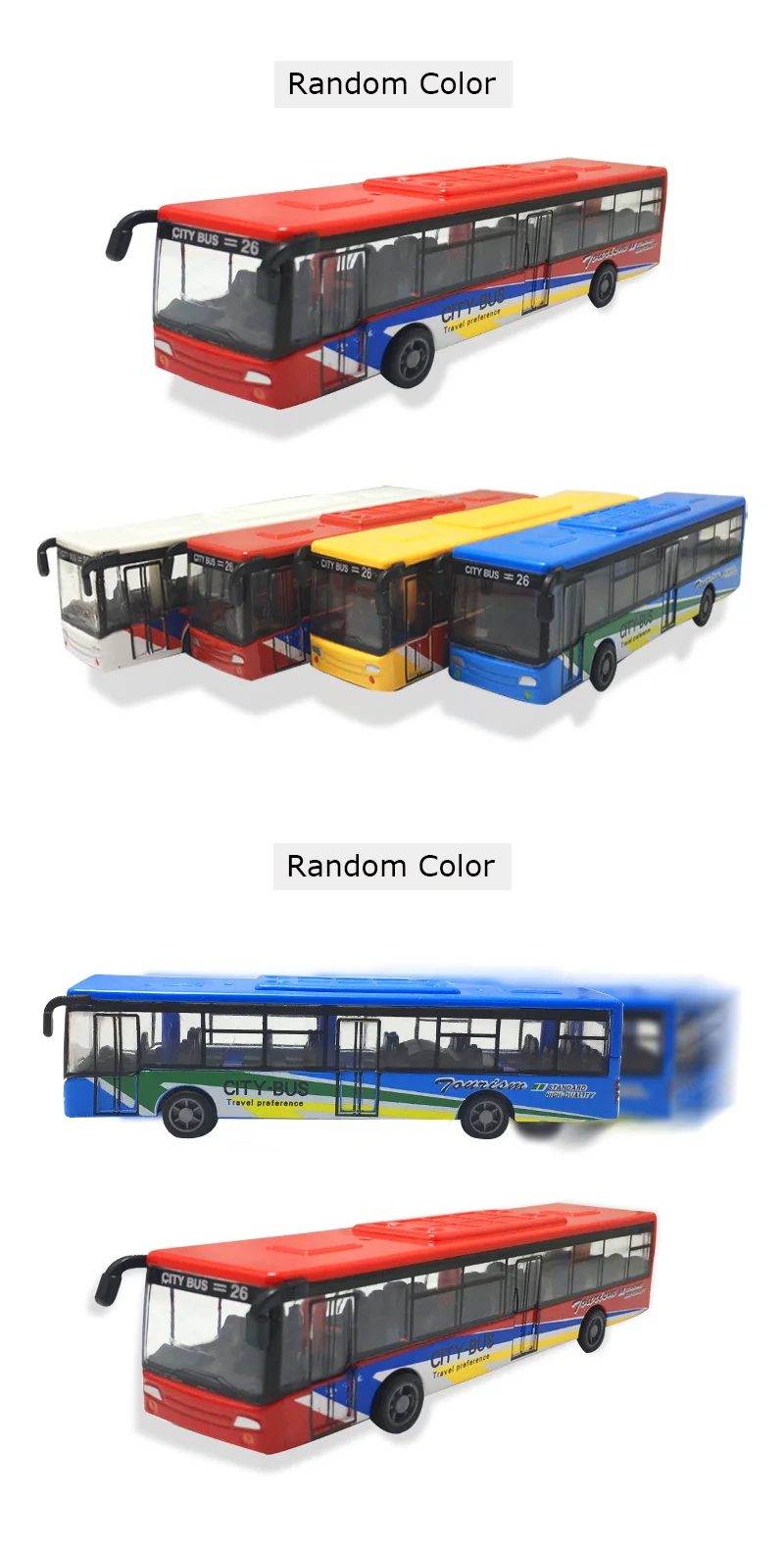 Pull Back Alloy Car Model 15cm Simulation Diecast Metal Pull-back Bus ...
