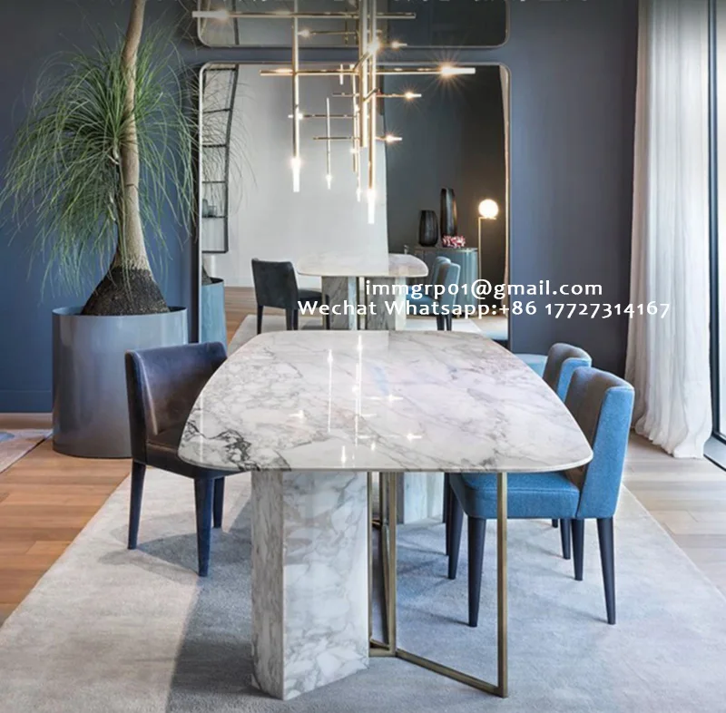 Hot Selling Latest Mable Dining Tables And Chairs Set Luxury - Buy ...