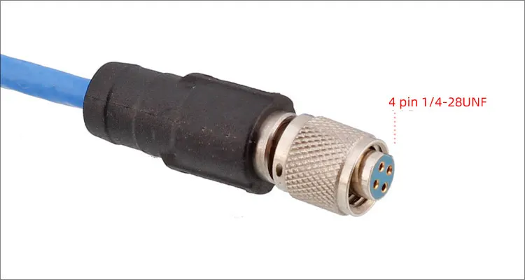 1/4-28 UNF 4 Pin Cable End into Splitter 3 BNC Coaxial Wires