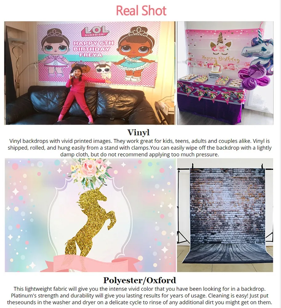 Happy Birthday Photography Backdrops with Balloons Vinyl