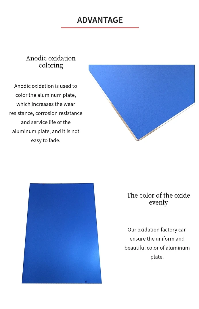1050 1060 5052 Blue Hard Anodized Aluminum Anodizing Sheets Card For ...