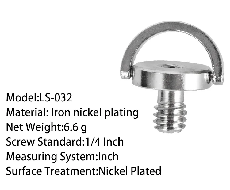 Bexin Photographic Screw 1/4 Inch Mounting D Ring Screw Hidden Camera ...