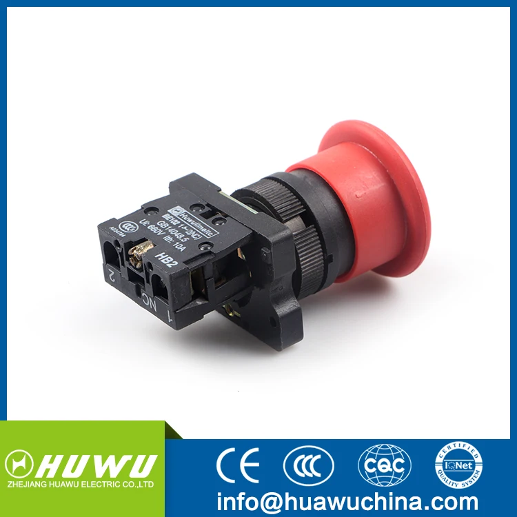 Mushroom Head Emergency Stop - 22mm Push Button Switch