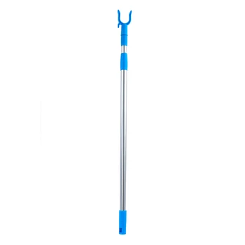 Stainless Steel Telescoping Clothes Rod With Hooks Hanger Adjustable ...