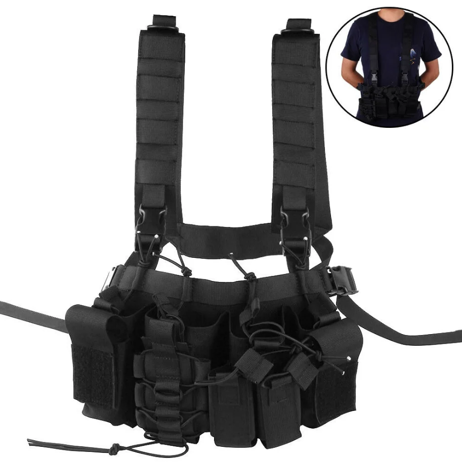 Tactical Multicam Vest D3 Chest Rig Carrier Vest Mag Pouches Ak Ar M4 ...