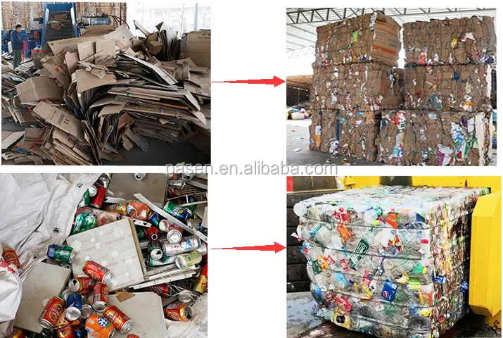 Vertical Hydraulic Packer Small Waste Carton Film Plastic Bottle ...