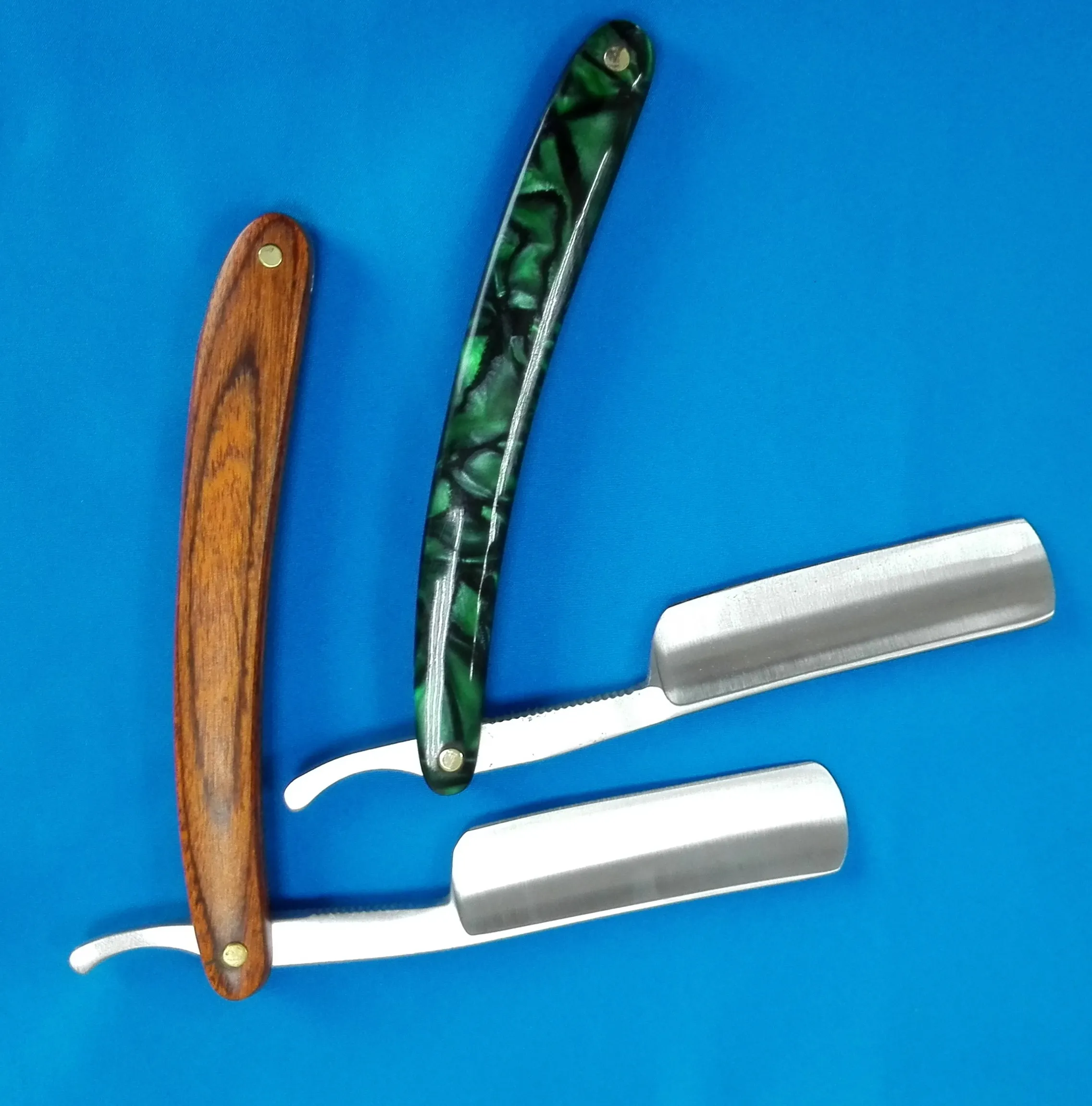 Straight Edge Razor Folding Shaving Wood Handle Knife Barber Beard ...