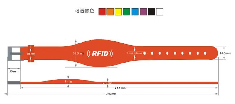 Customized Luxury Rfid Wristbands Hand Bracelet Smart Proximity Card 13 ...