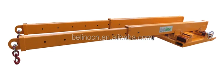 Double Telescope Extension Forklift Boom for Slabs Lifting