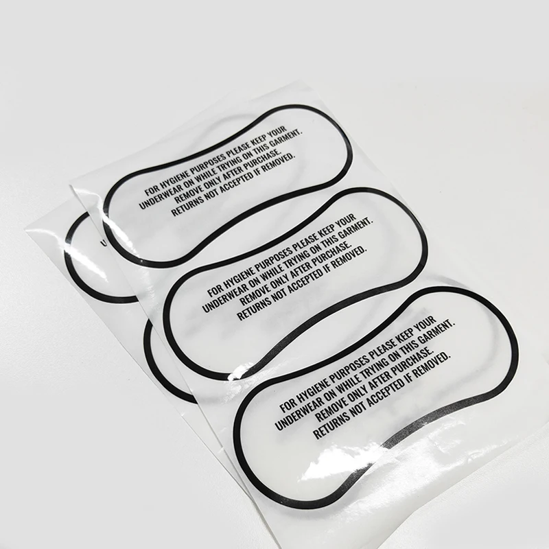Custom Printing Vinyl Waterproof Transparent Logo Hygiene Protection ...