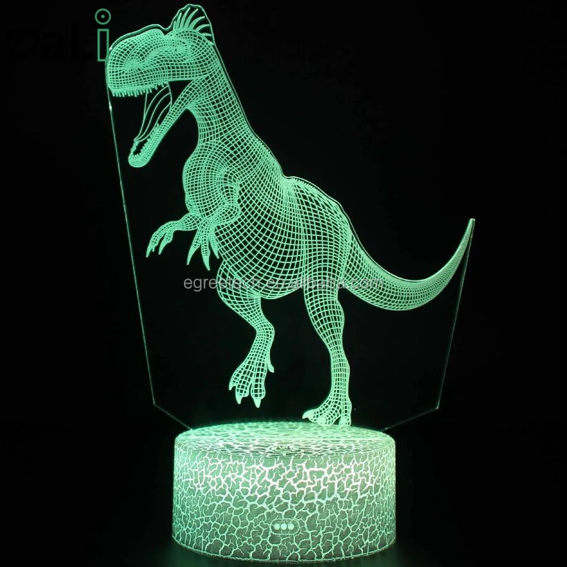 Night Light 3d Dinosaur 3d Lamp Optical Illusion Kids Night Light ...