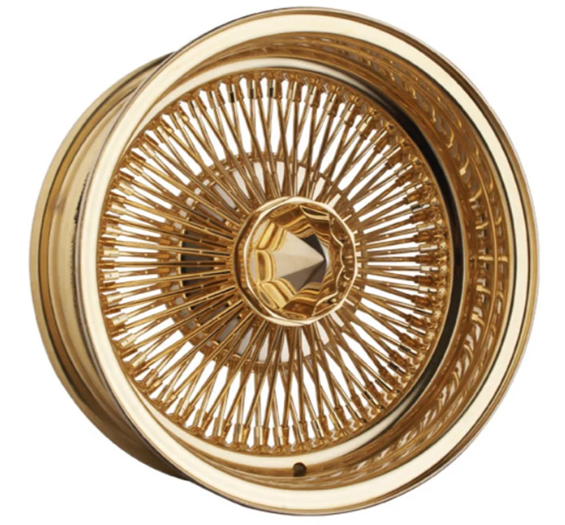 Std Gold Center 100 Spoke Wire Wheel Chrome Rim - Buy Wire Wheels ...