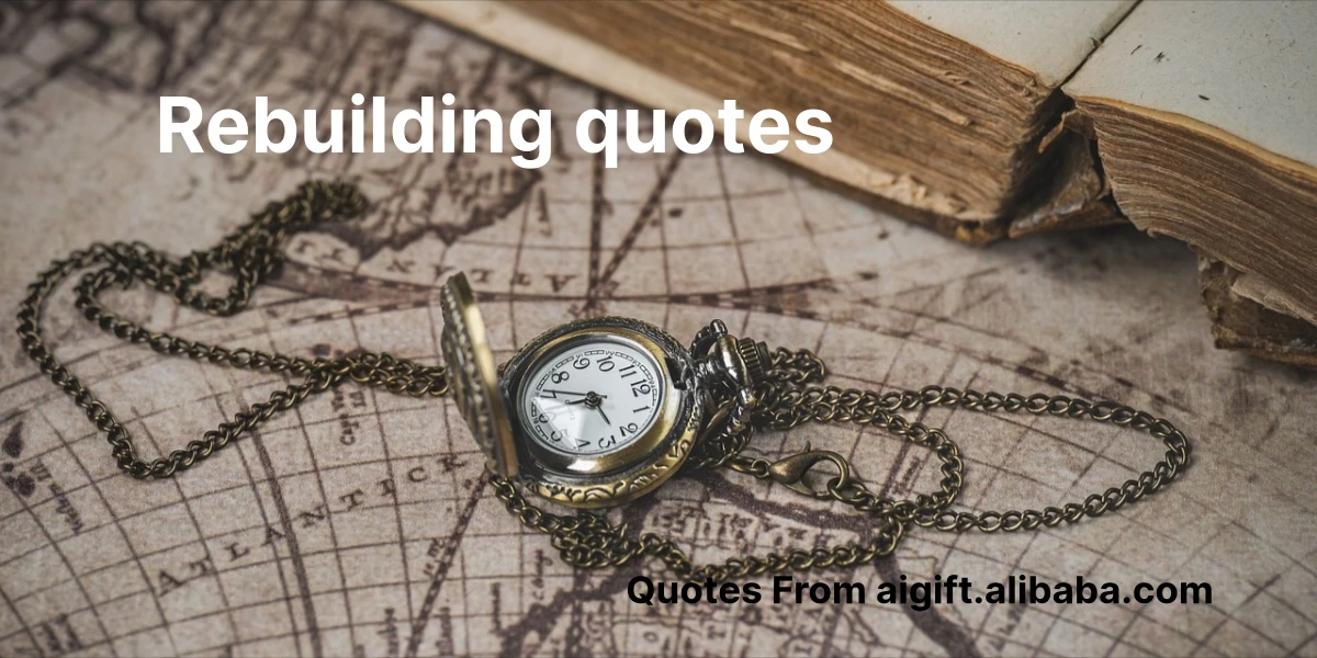 Rebuilding Quotes: Inspire Resilience & Growth