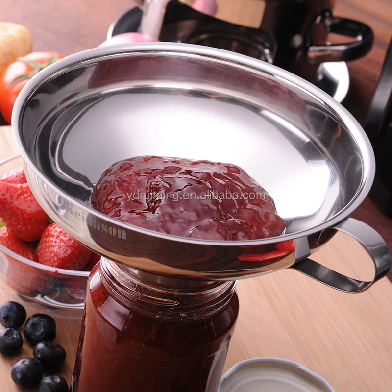 Stainless Steel Canning Funnel with Single Handle #L