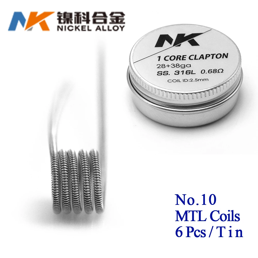 Nk Superfine Mtl Diy Prebuilt Coils Ni80/a1/ss316l Premade Fused ...