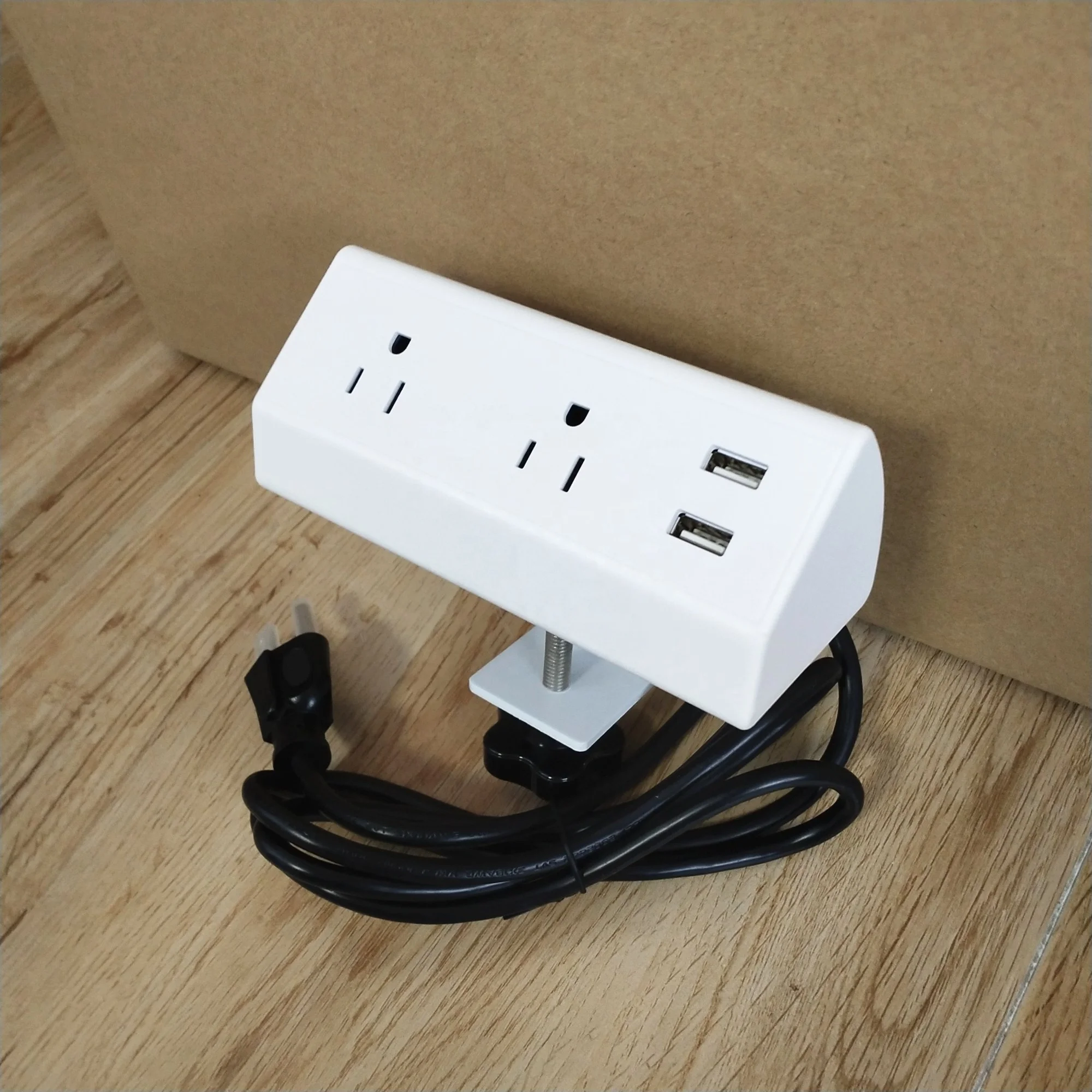 Removable Power Center White Desktop Edge Mount Power Socket/2 Ac ...