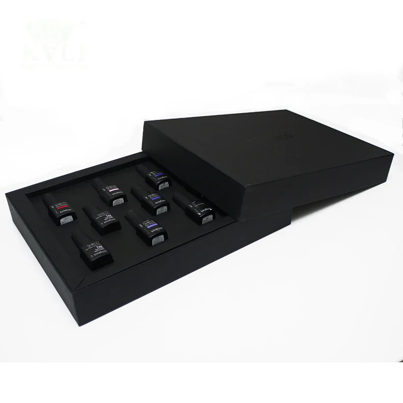 Luxury Custom Black Nail Polish Packaging Box Custom Nail Boxes With ...