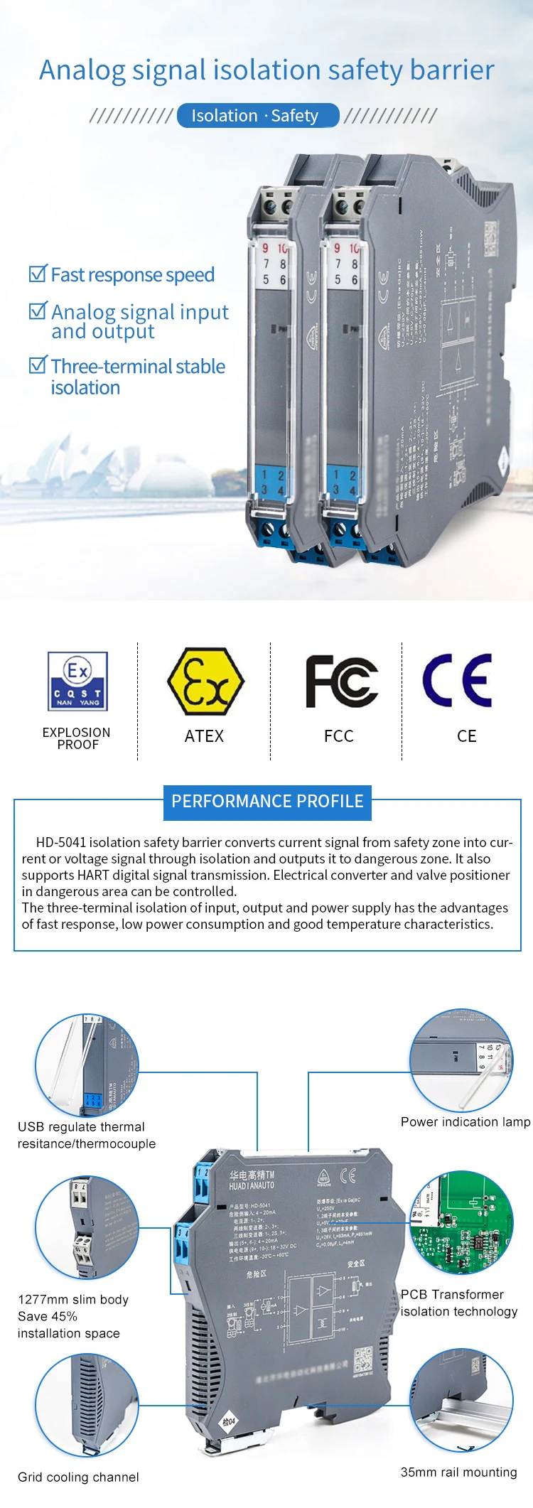 Analog 4-20ma Output Safety Barrier - Isolated & Reliable
