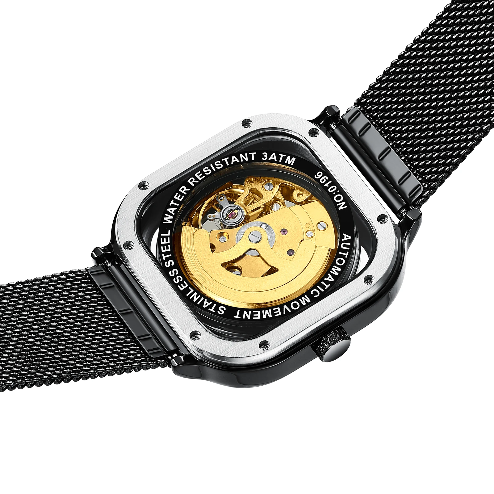 Hot Sale Fashion Biden 0196 Stainless Steel Skeleton Mechanical Watch ...