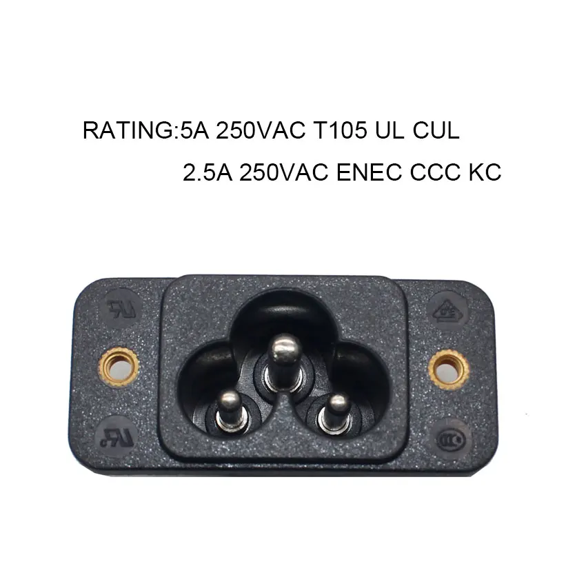 Leci 250v 6a 3 Pin C6 Ac Inlet - Reliable Electrical Socket