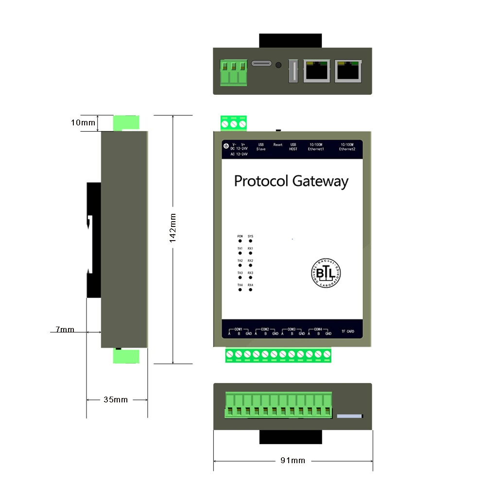 BTL Certification - Modbus to Cloud Platform MQTT Gateway