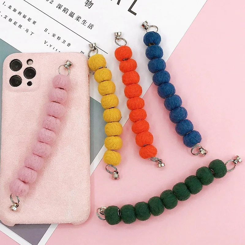 Winter New Diy Mobile Phone Case Plush Bracelet Jewelry Accessories ...