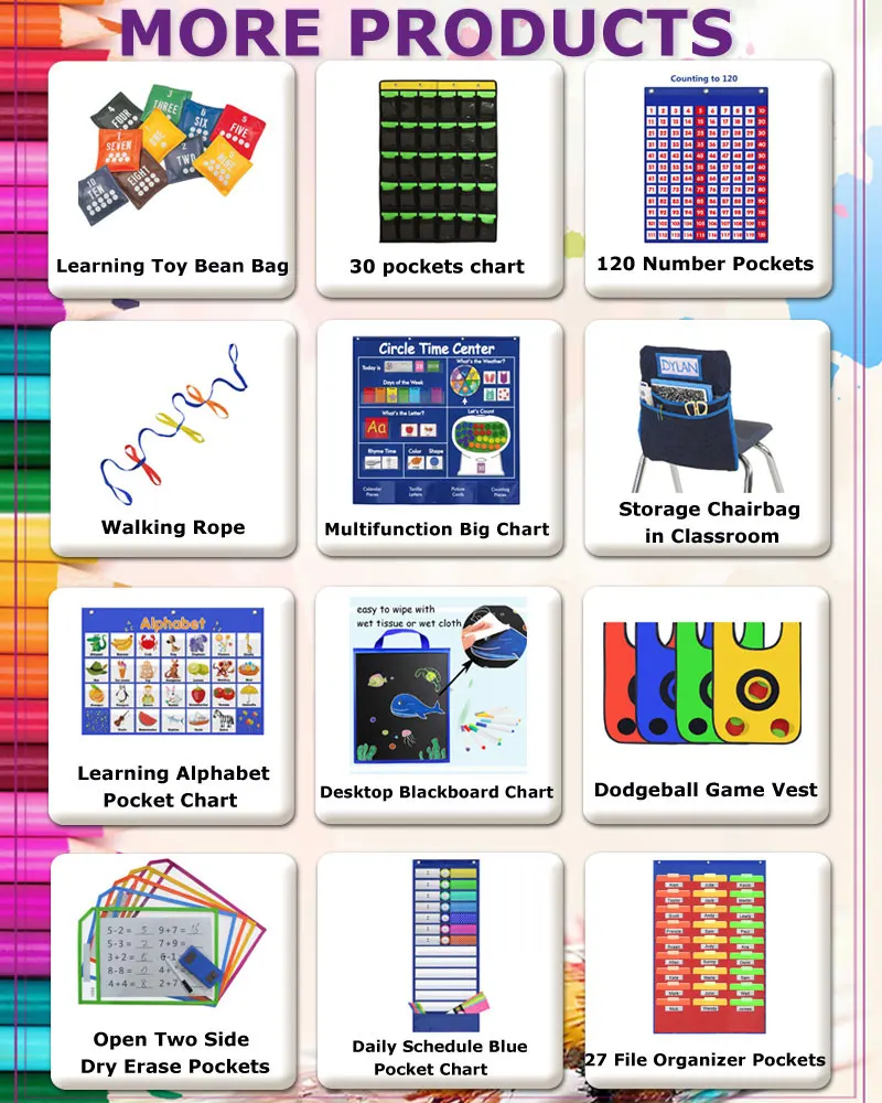 30 Numbered Classroom Pocket Chart For Cell Phone Wall Organizers And ...