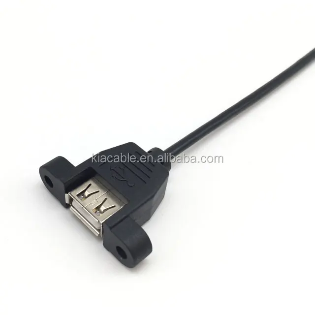 Mini USB 5pin Male to USB a Female Panel Mount Cable