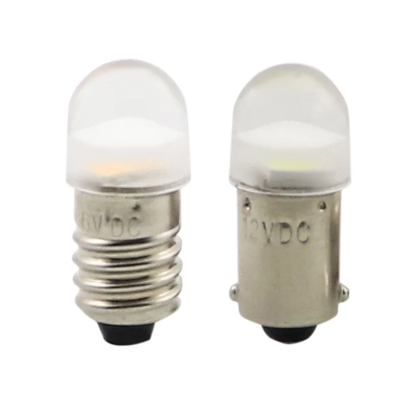 E10 BA9S B9 AC DC 6V 12V 24V 0.5W LED Indicator Light Bulb