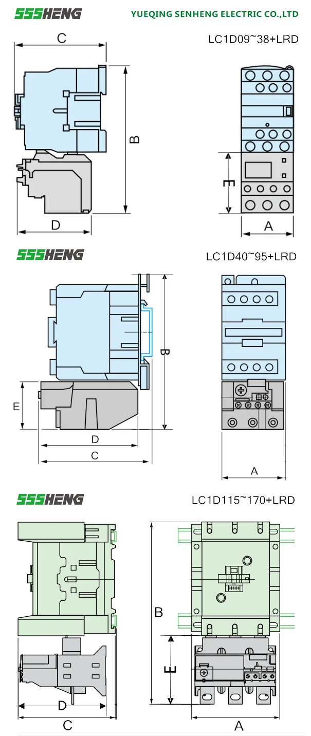 Schneider Series LC1D09 +LRD Contactor Relay 3 Phase 9A